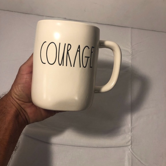 Rae Dunn | Other | Rae Dunn Courage Mug Ceramic Ivorylight Blue 6 Oz 35d X 5 H | Poshmark